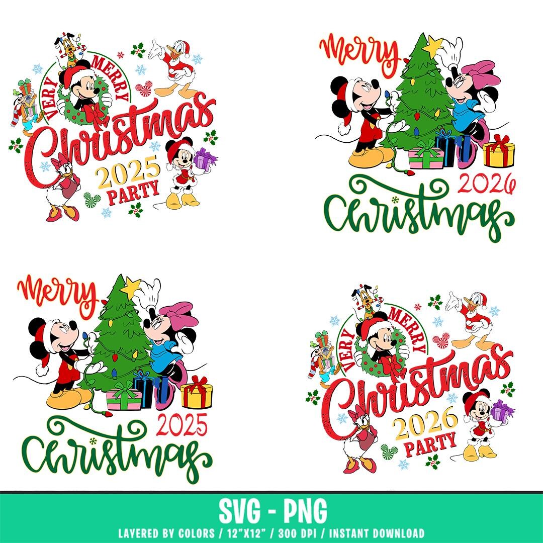 Very Merry Christmas Party SVG PNG, Christmas Party 2025 2026, Family ...