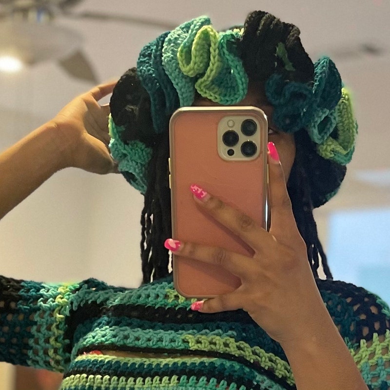 Ruffle Flower Hat - Etsy