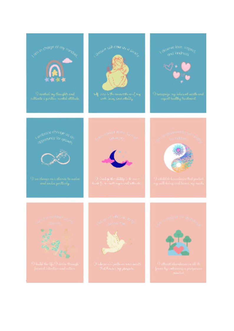Printable Affirmation Cards, Self Empowerment, Encouragement ...