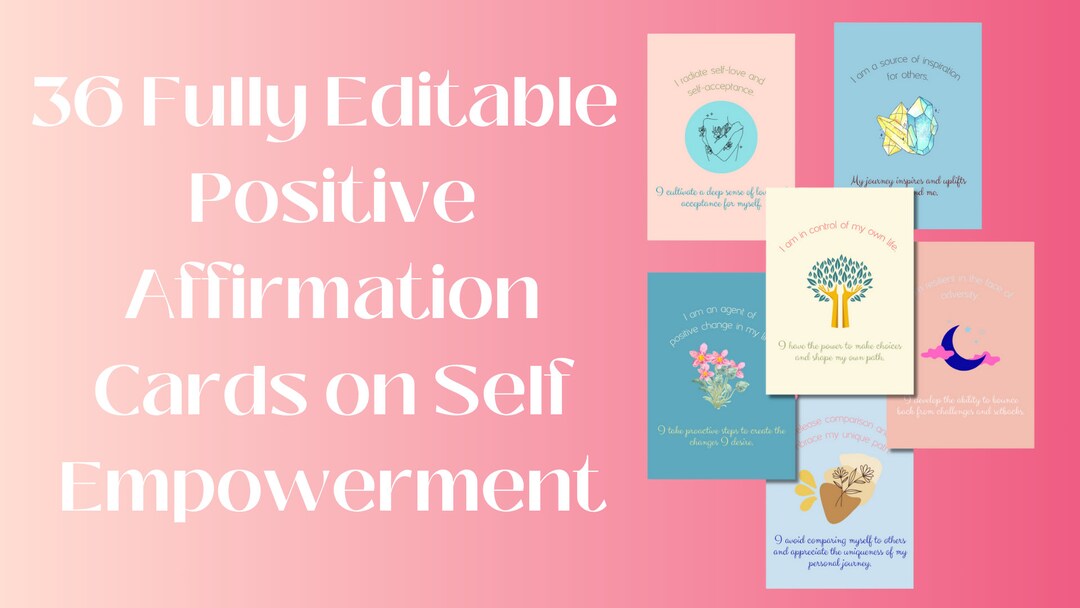 Printable Affirmation Cards, Self Empowerment, Encouragement ...