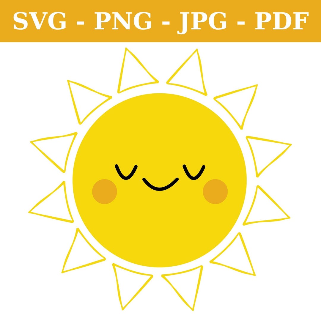 Sun Single Sun SVG, Sun Single Sun PNG, Sun SVG, Summer Svg, Sunshine ...