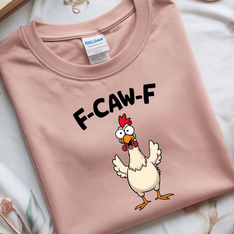 Funny F-caw-f Chicken PNG: Screaming Rooster Meme Clipart, Crazy Hen ...