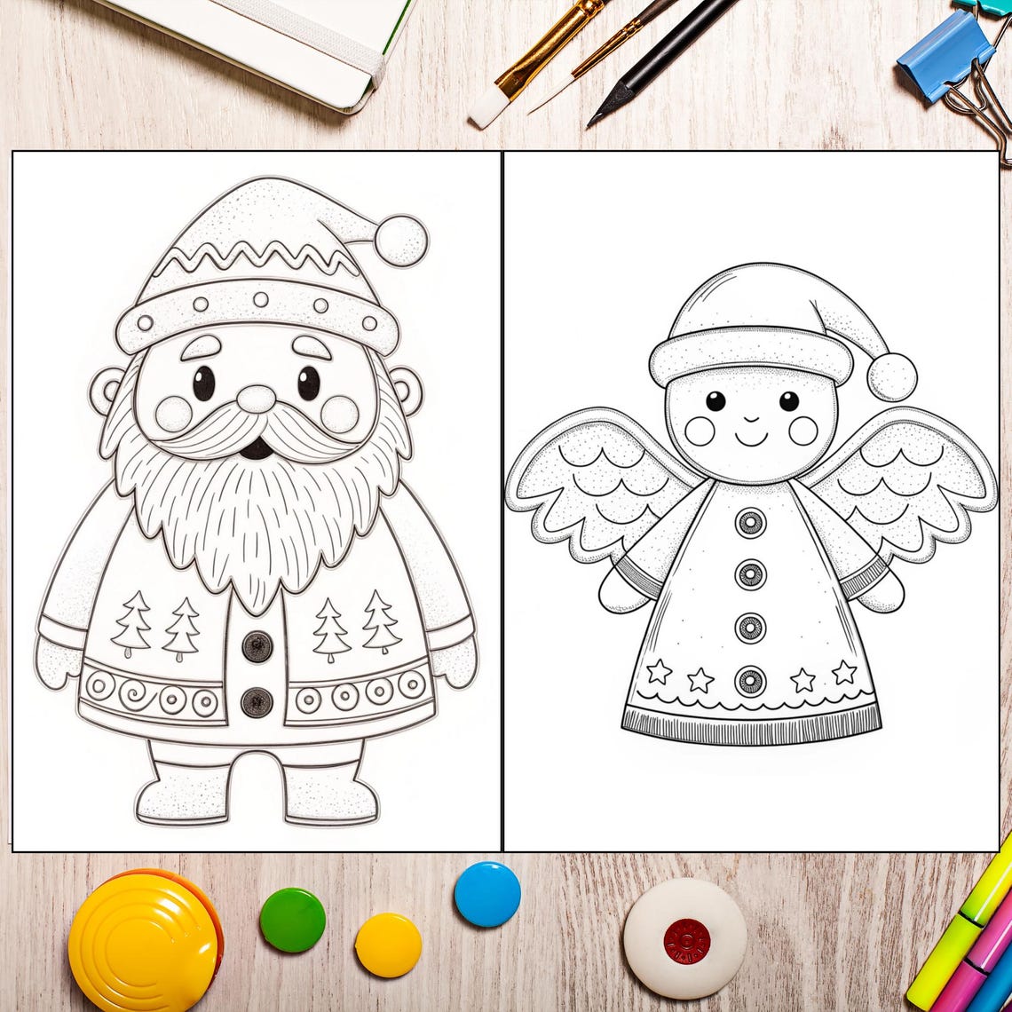 Christmas Coloring Pages: 40 Festive Designs for Kids (PDF Download A4 ...
