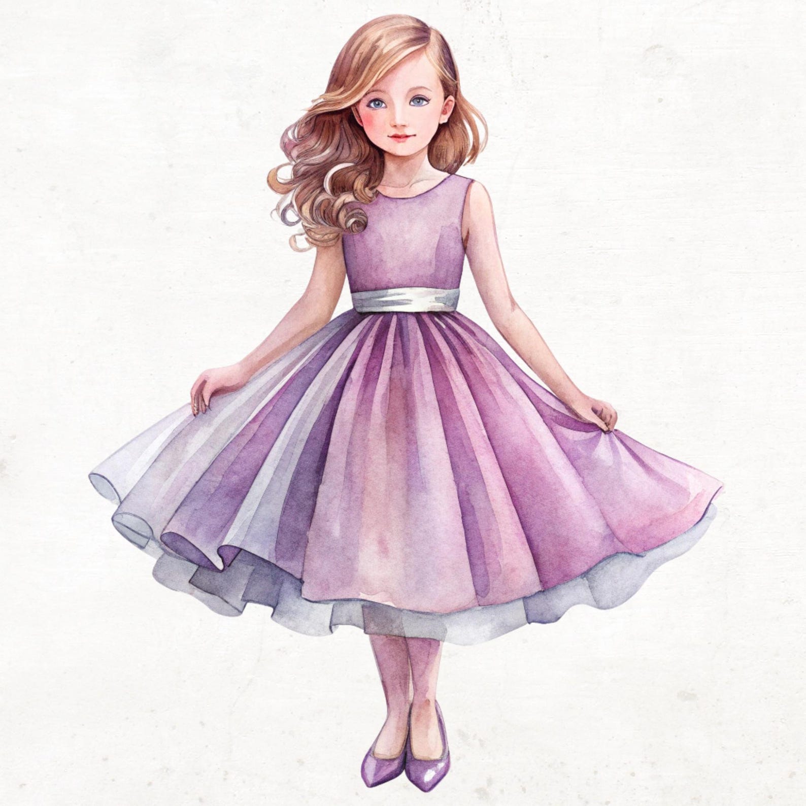 28 Watercolor Young Girl Png Clipart, Cute Girl Clipart, Young Girl Png ...