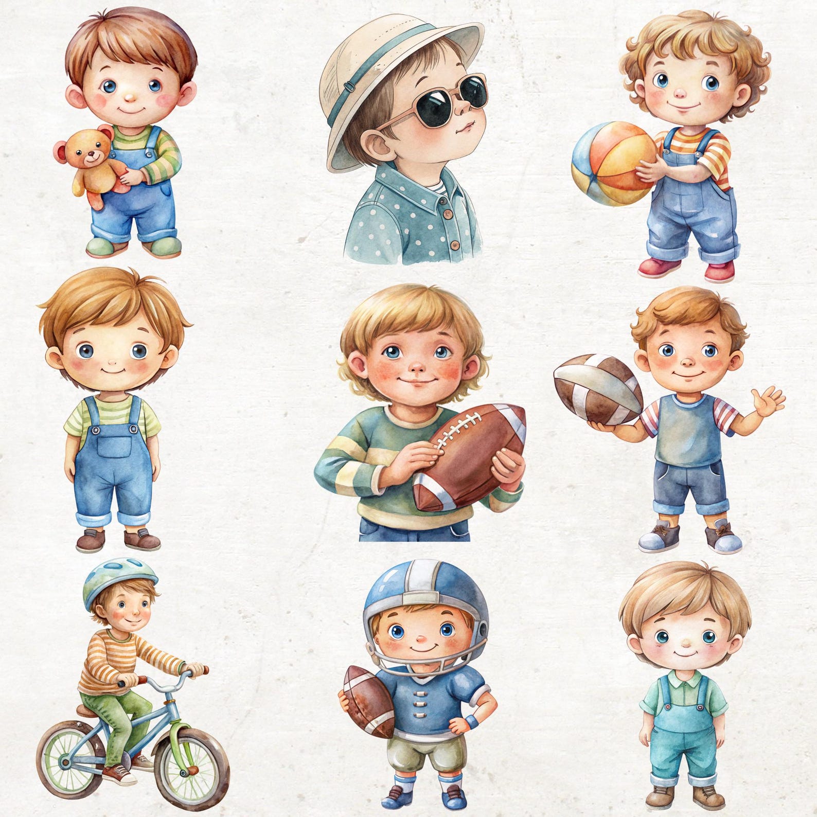 28 Watercolor Cute Boys Clipart, Cute Boy Clipart, Little Boy Png ...