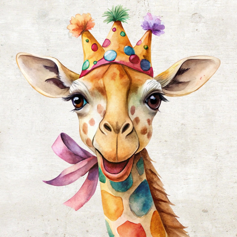 15 Watercolor Giraffe Clipart, Printable Watercolor Clipart Digital ...