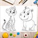 Safari Animals Coloring Pages, 21 Designs (PDF Download) - Etsy