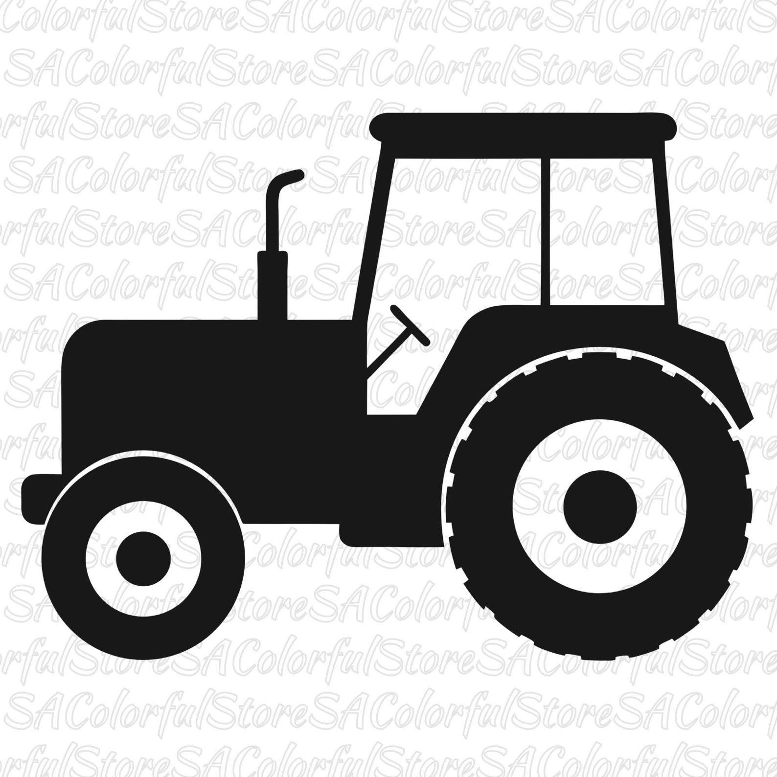 Tractor SVG PNG Bundle: Farm Silhouette Cut Files for Cricut - Etsy