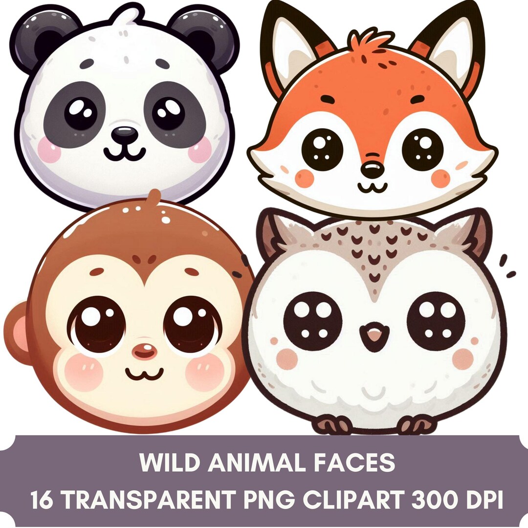 Jungle Animal Clipart PNG Collection (digital Download - Etsy