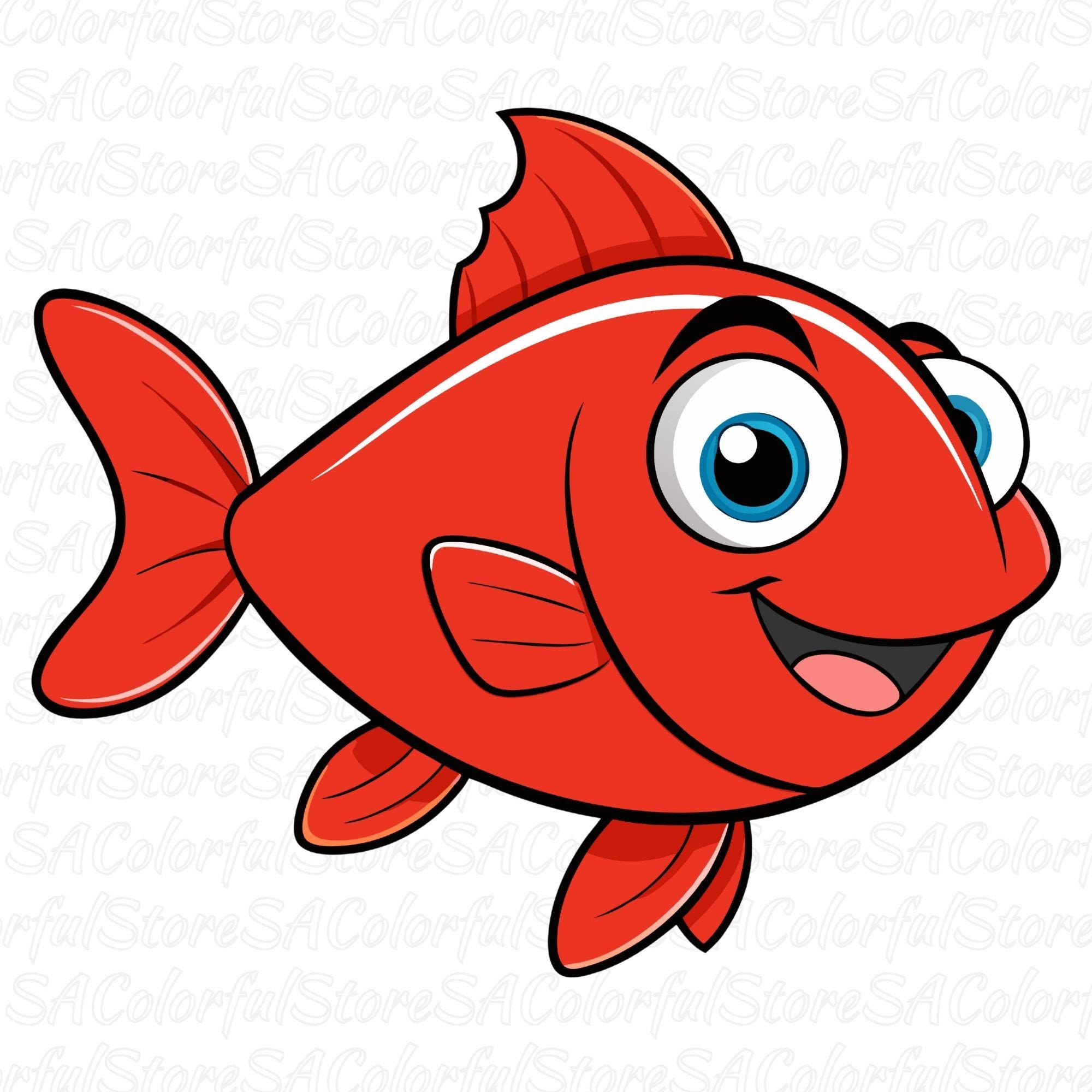 Fish SVG PNG Bundle, Colorful Sea Creatures Clipart (digital Download ...