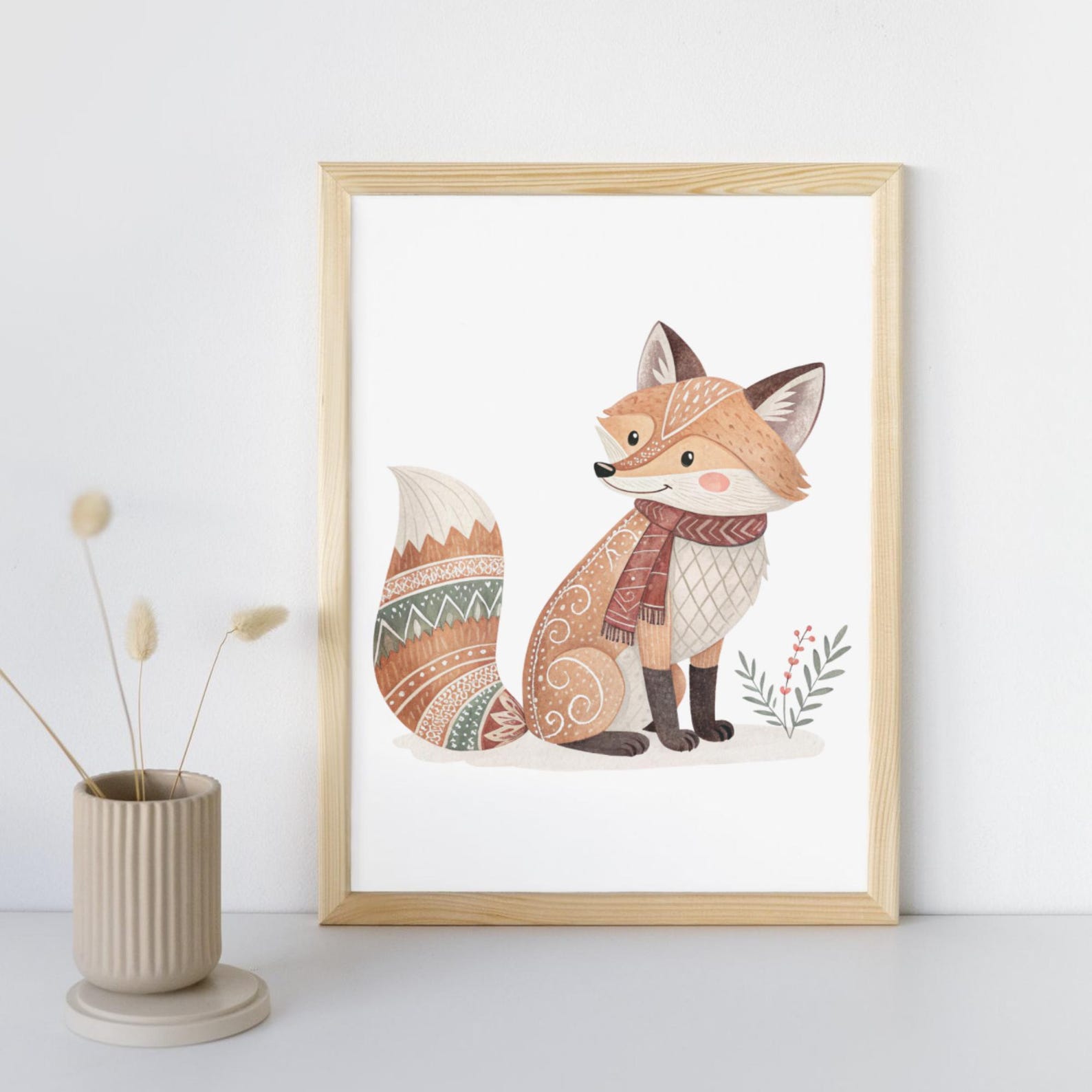 35 Cute Christmas Characters Clipart Boho Christmas Clip Art Bundle ...