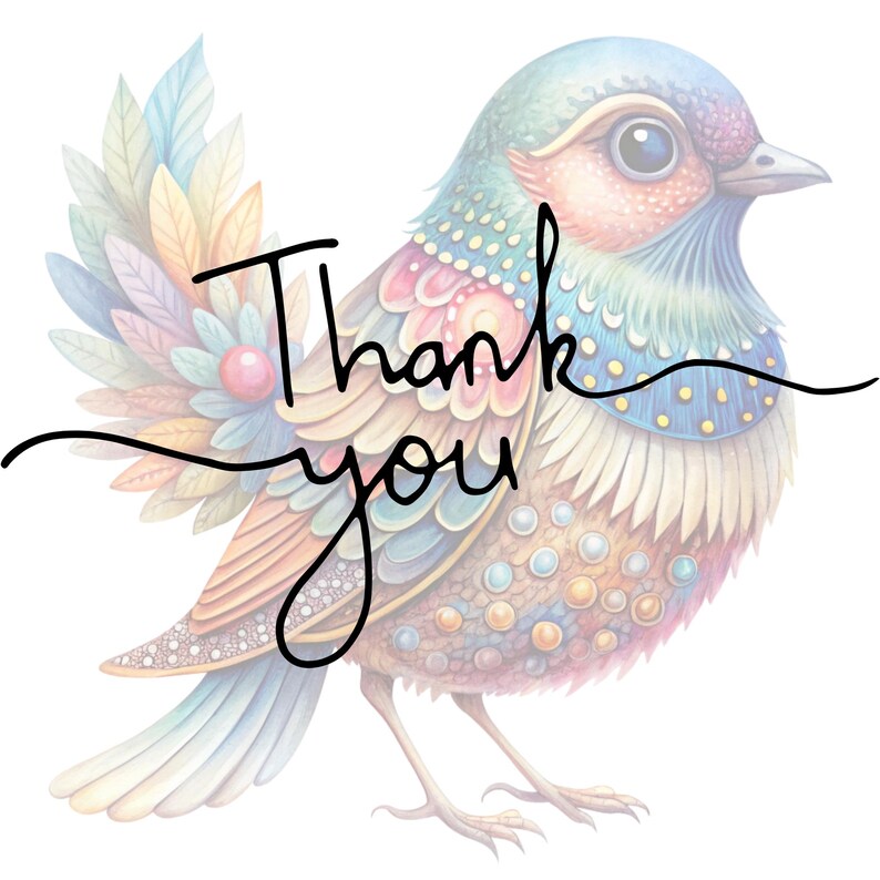 Watercolor Folk Art Birds Clipart: Scandinavian PNG Images (digital ...