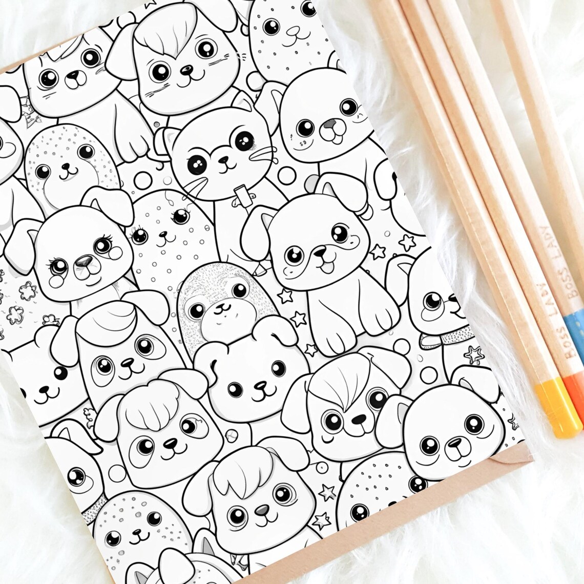 21 Kawaii Coloring Pages, Kids Homeschool Printable (digital Download ...