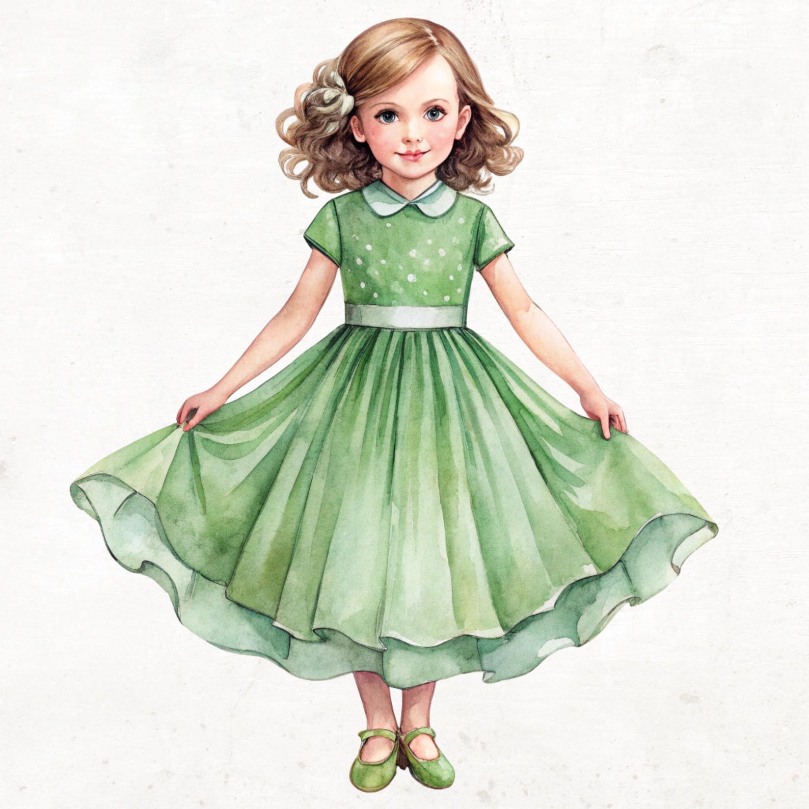 28 Watercolor Young Girl Png Clipart, Cute Girl Clipart, Young Girl Png ...