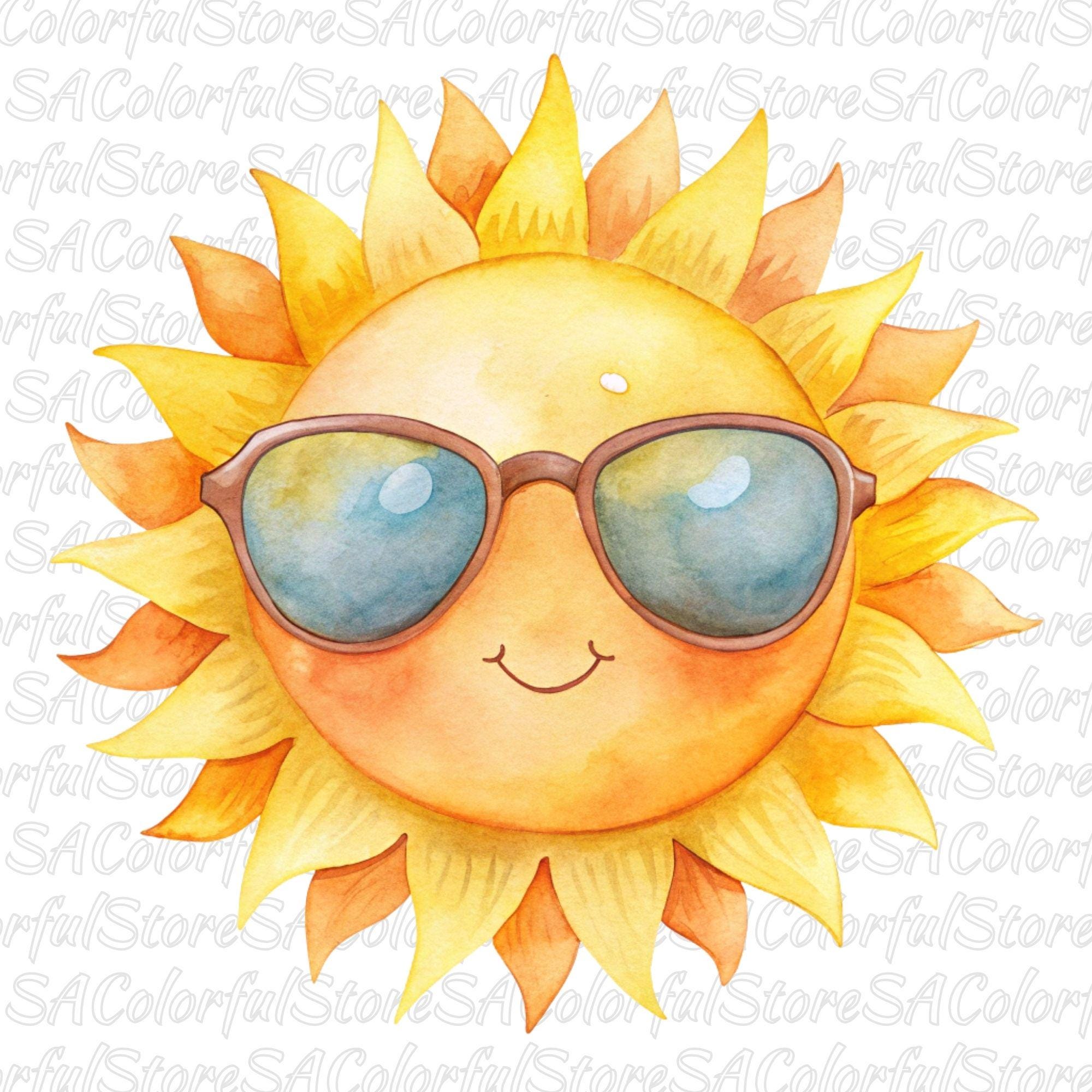 Pastel Watercolor Celestial Clipart, Rainbow, Sun, Moon (PNG) - Etsy
