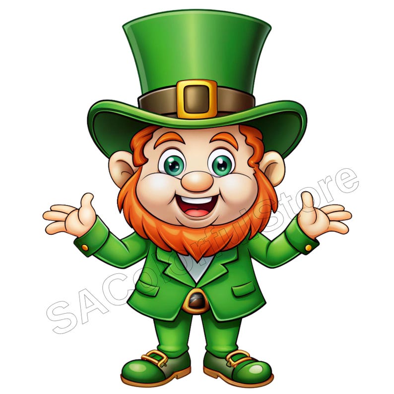 Funny Leprechaun Clipart Bundle: St. Patrick's Day PNG (digital ...