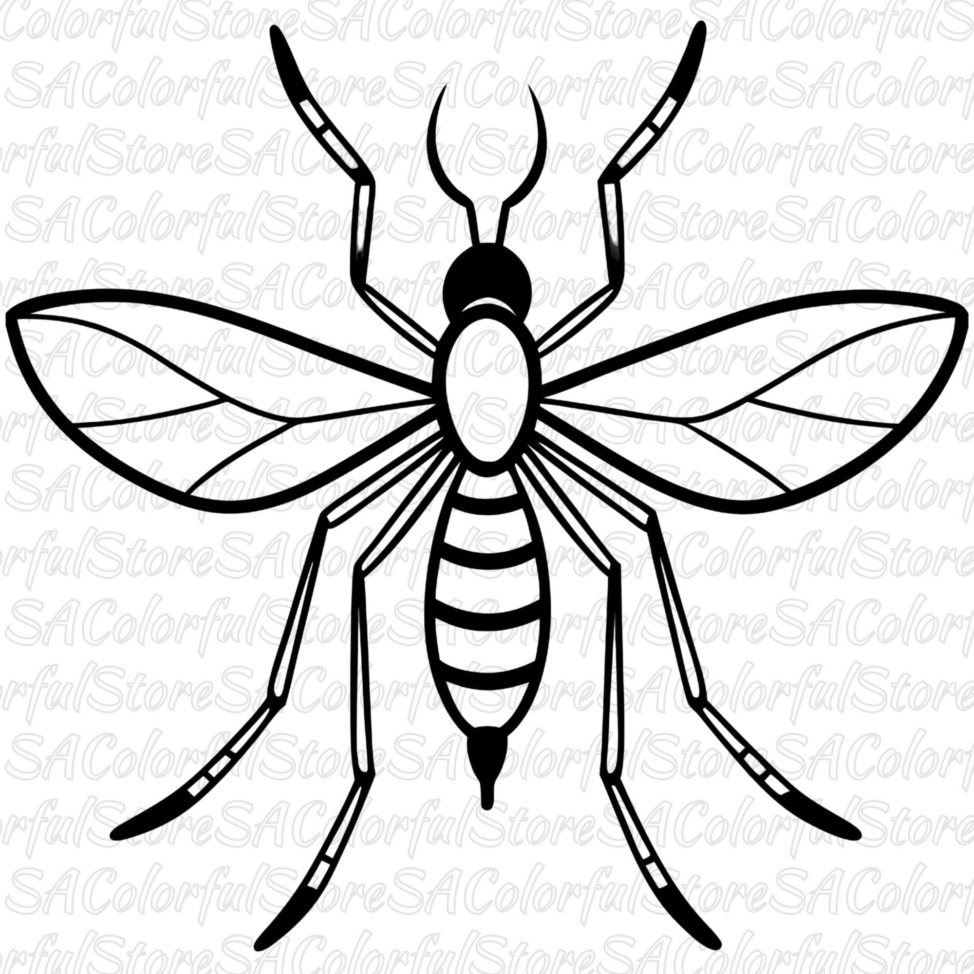 Mosquito SVG PNG Bundle: Silhouette Clipart for Cricut (digital ...