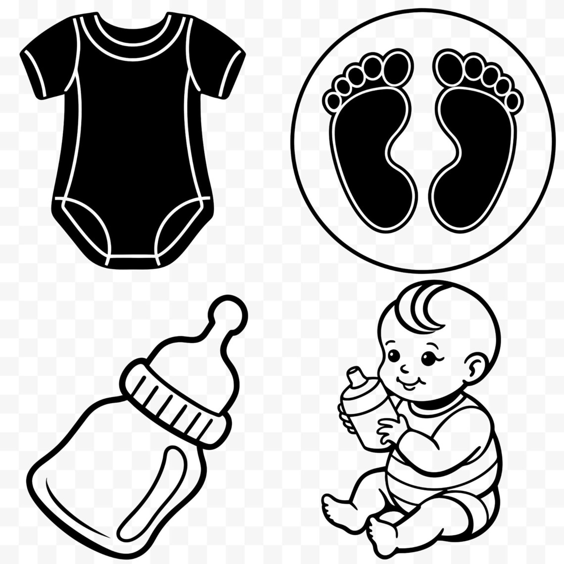 Baby SVG Bundle, Baby PNG Bundle, Baby Clipart Baby SVG Cut Files for ...