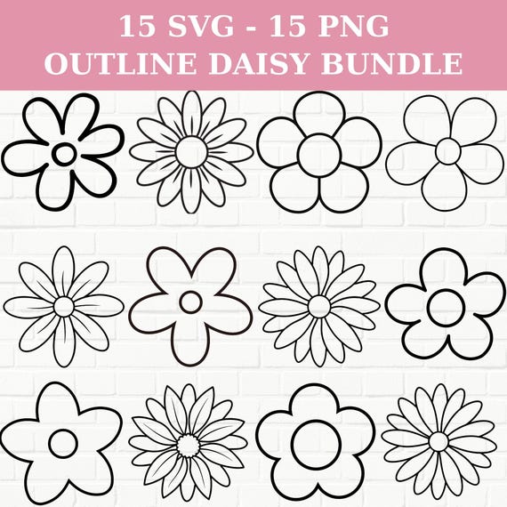 Daisy Outline Clipart