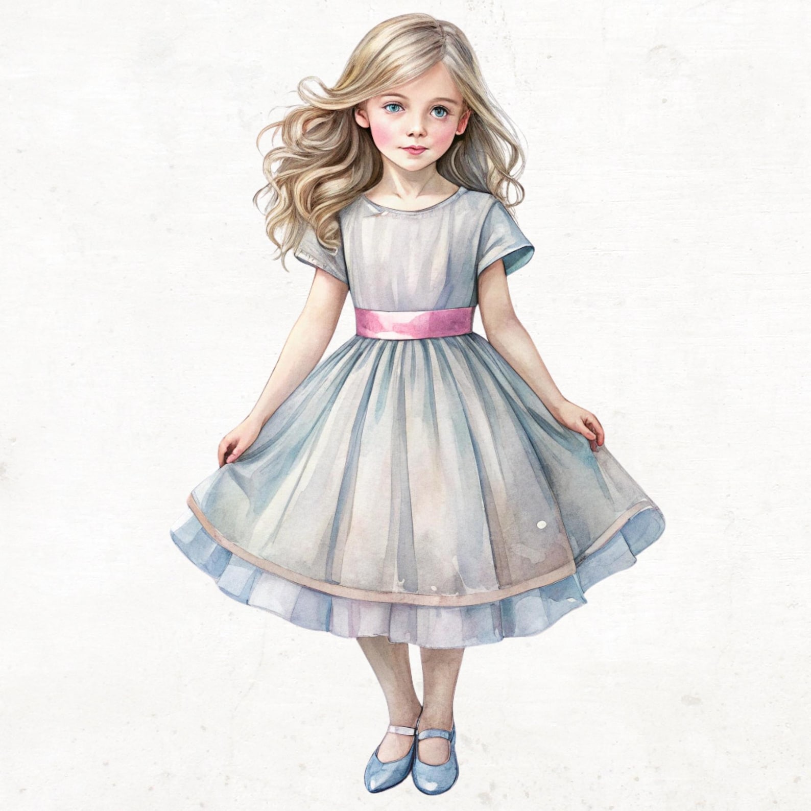 28 Watercolor Young Girl Png Clipart, Cute Girl Clipart, Young Girl Png ...