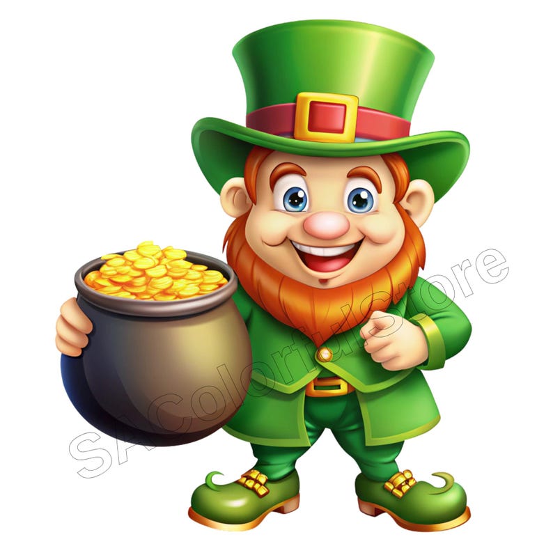 Funny Leprechaun Clipart Bundle: St. Patrick's Day PNG (digital ...