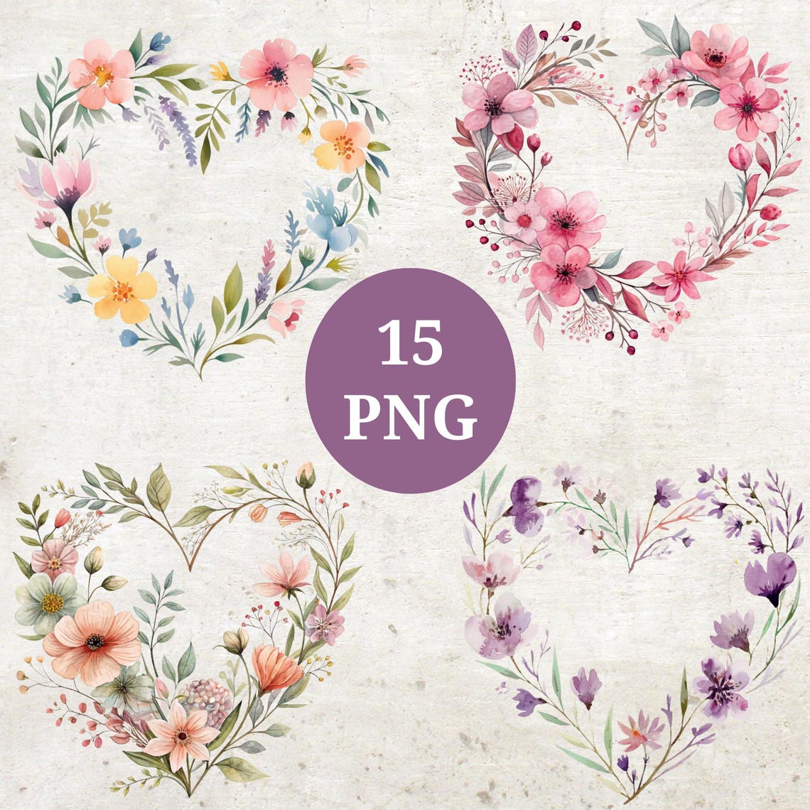 15 Heart Wreath Clipart Floral Heart Wreath Png Floral Frame Valentines ...