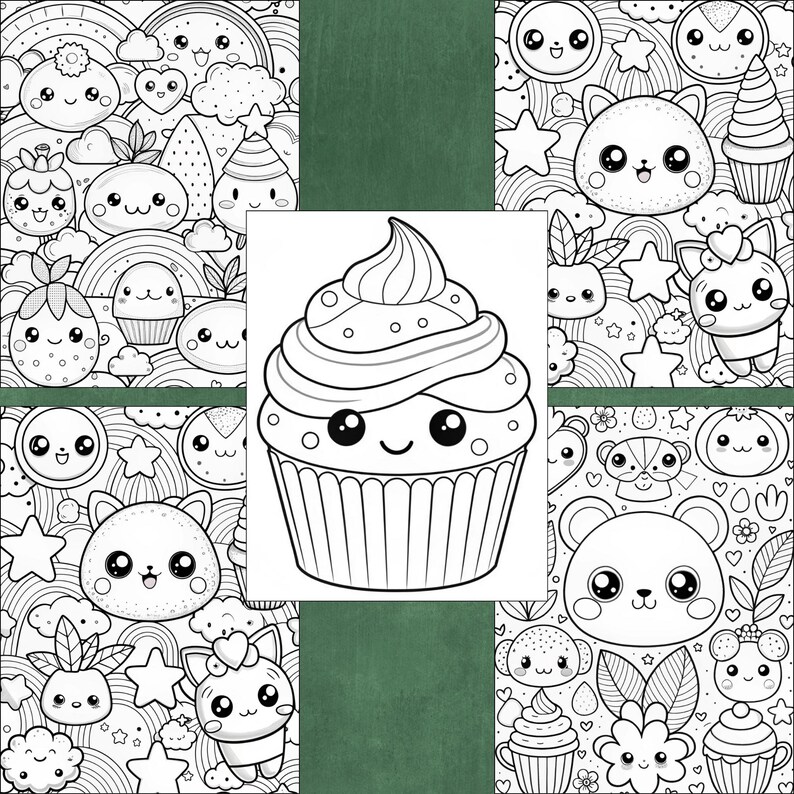 21 Kawaii Coloring Pages Cute Coloring Pages for Kids Homeschool ...