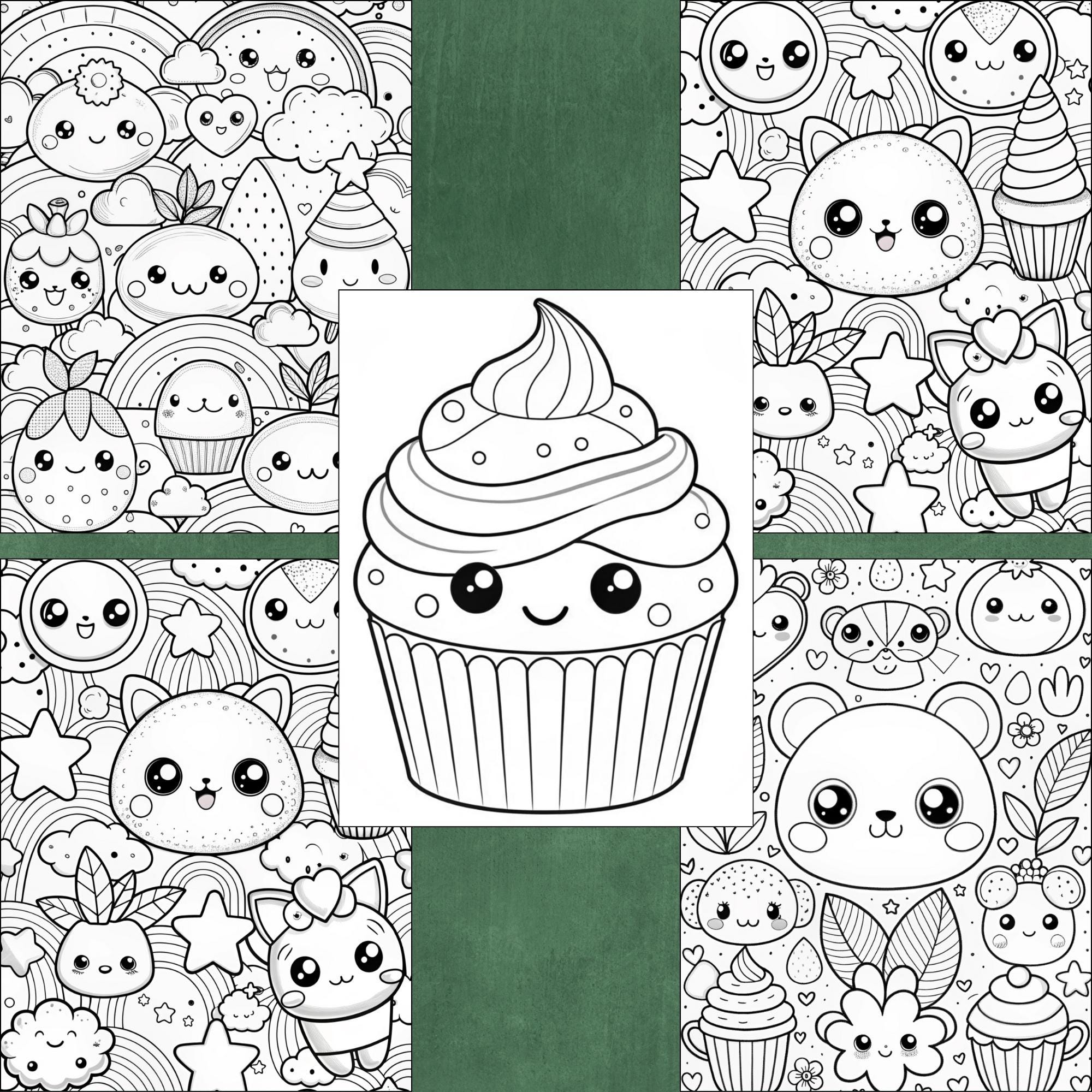 21 Kawaii Coloring Pages Cute Coloring Pages for Kids Homeschool ...