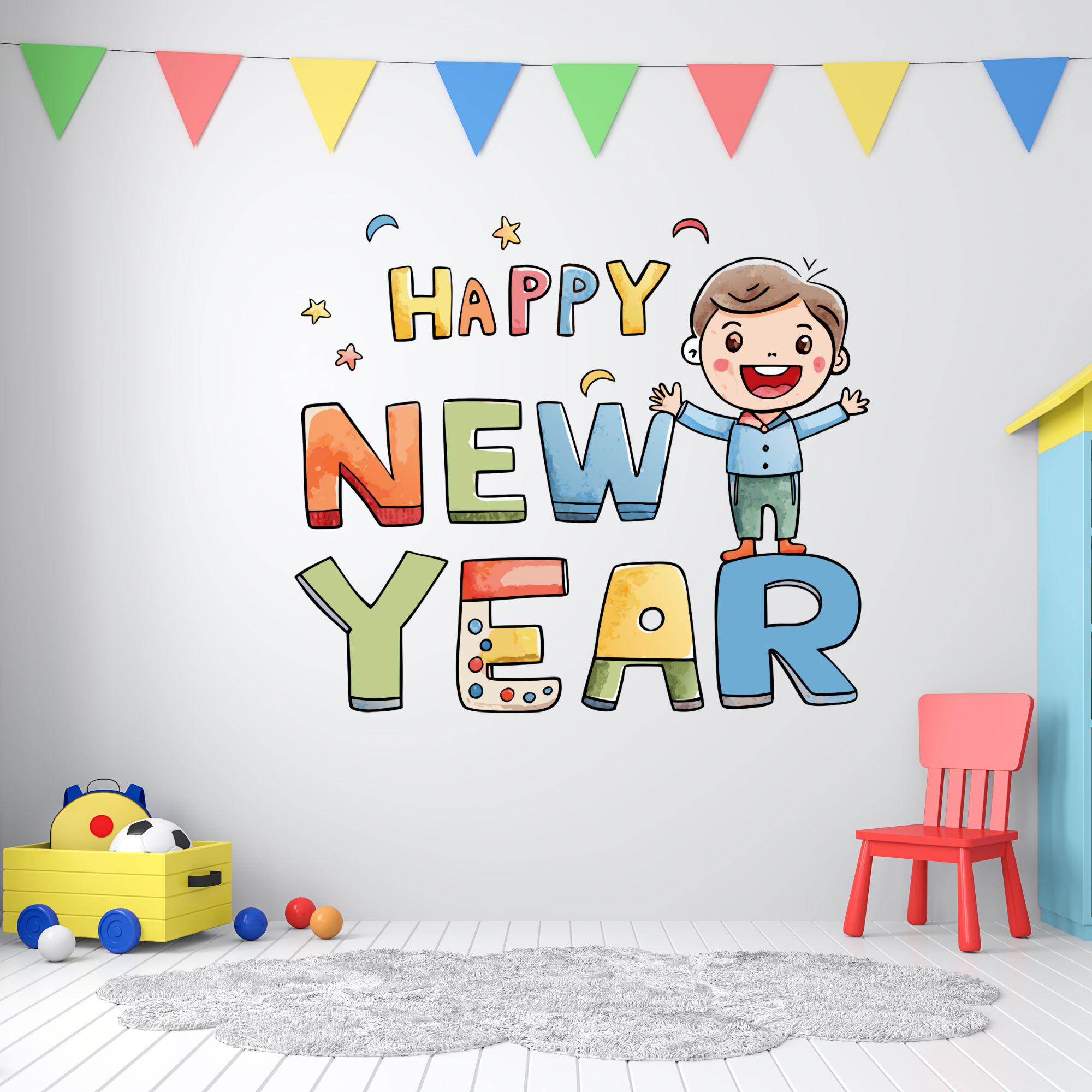 Kids New Year SVG Clipart, T-shirt Design (commercial Use) - Etsy