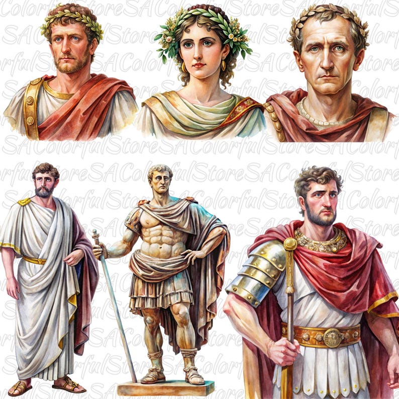 Watercolor Ancient Rome Clipart: 42 PNG Illustrations - Etsy