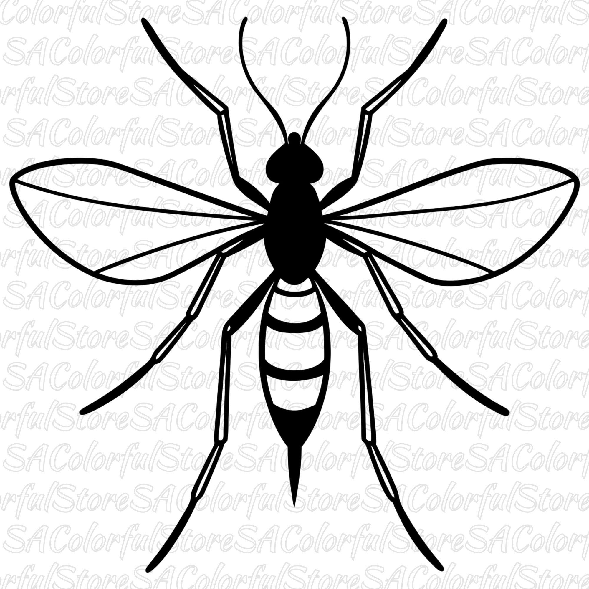 Mosquito SVG PNG Bundle: Silhouette Clipart for Cricut (digital ...