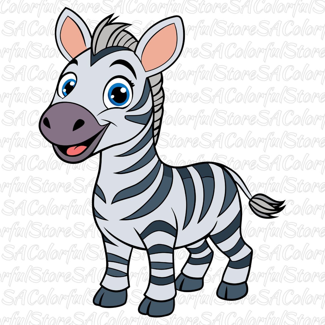 Zebra Clipart Bundle, Safari Animal Graphics (SVG, PNG) - Etsy