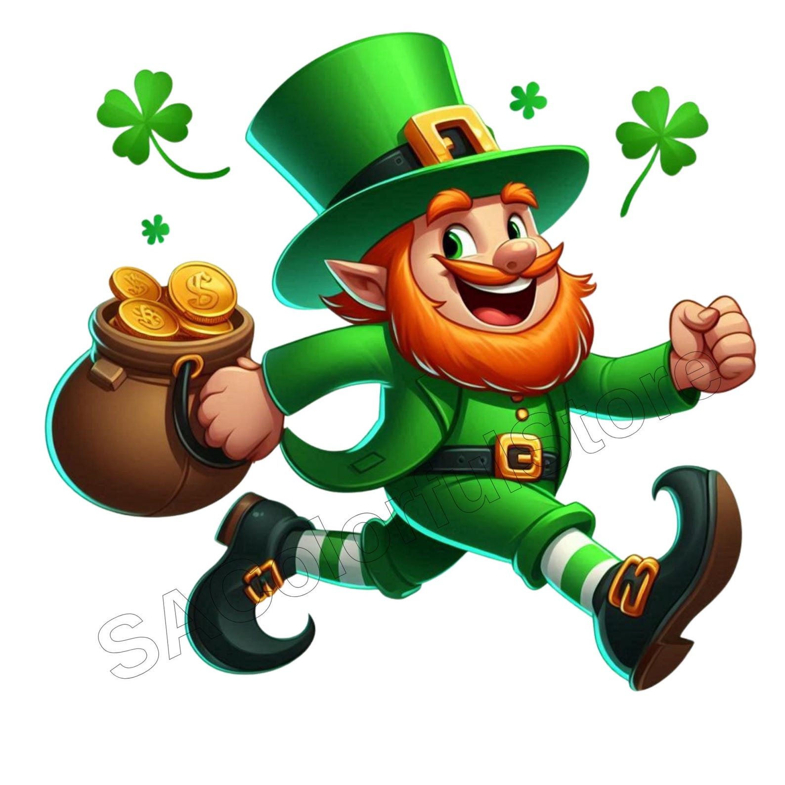 Funny Leprechaun Clipart Bundle: St. Patrick's Day PNG (digital ...