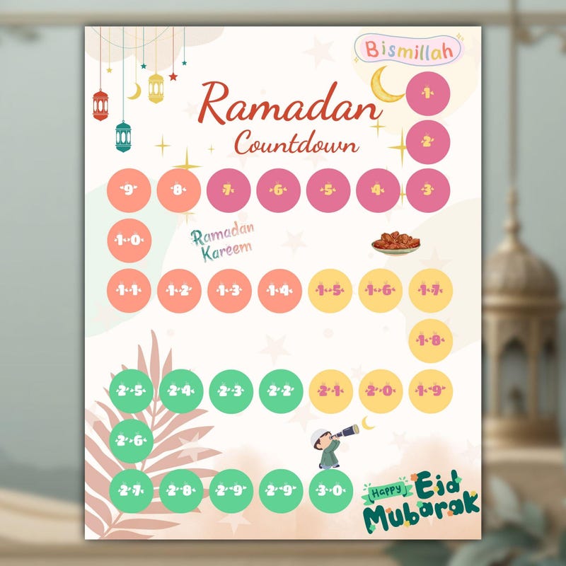 Ramadan Chart Fasting - Etsy