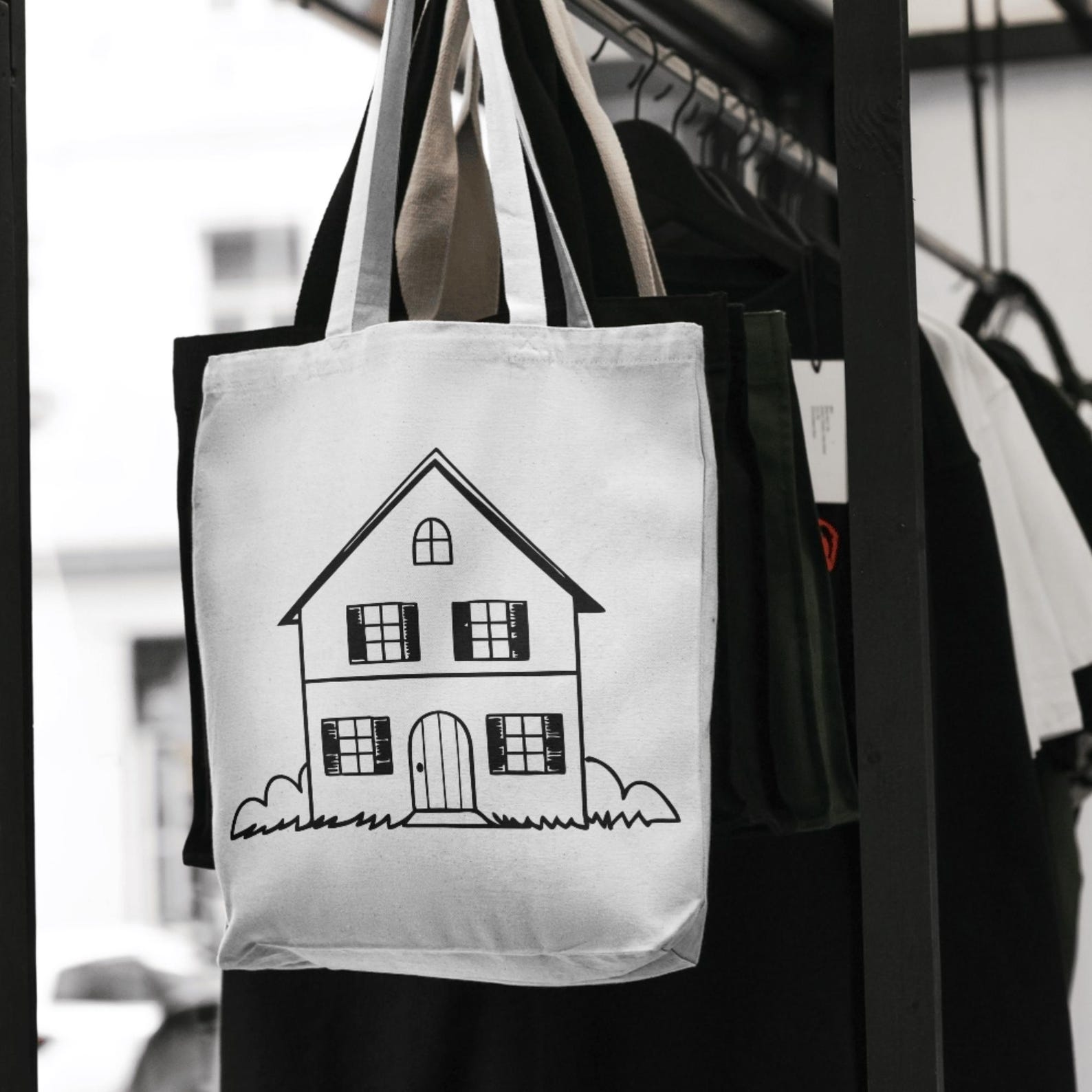House Clipart Set, Black and White Home Outline (SVG, PNG) - Etsy