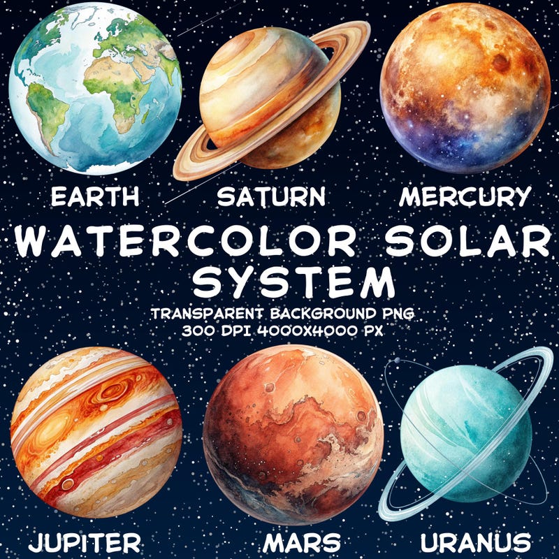 Pluto Planet Clipart - Etsy