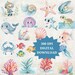 Watercolor Undersea Clipart, 60 Cute Sea Animals Png With Transparent ...