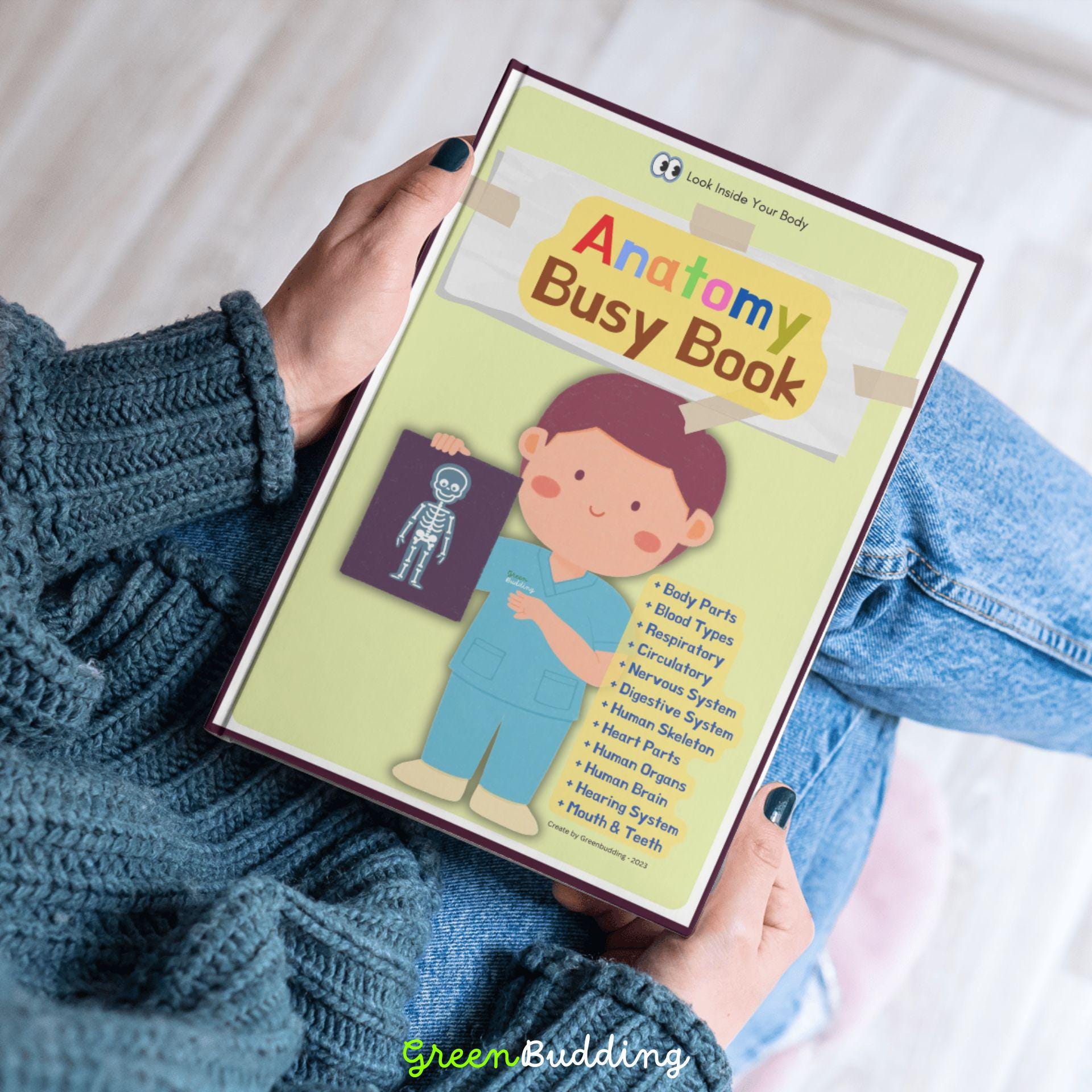 Human Anatomy Busy Book, Kids, Digital Printable Worksheets, Homeschool ...