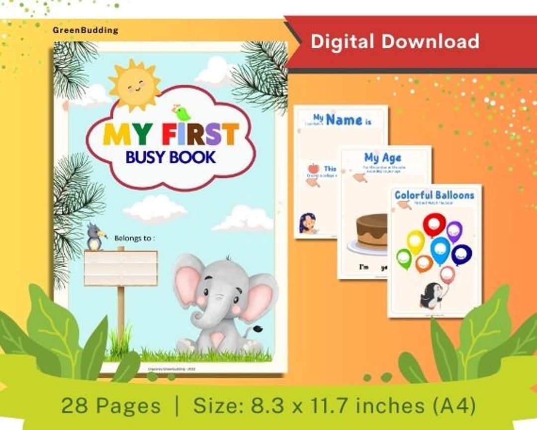 Printable Toddler Busy Book Printable Preschool Activities Homeschool ...