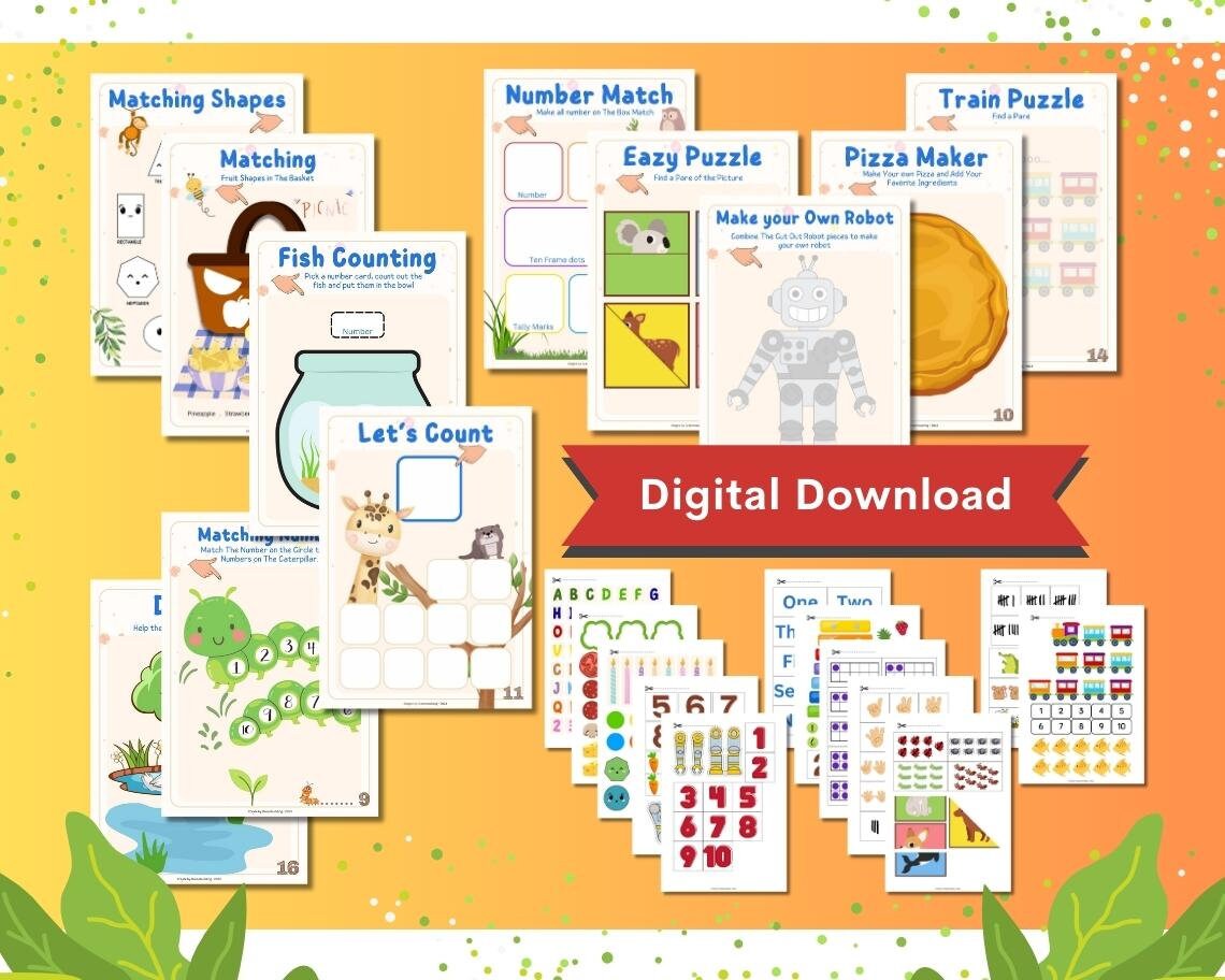 Printable Toddler Busy Book Printable Preschool Activities Homeschool ...