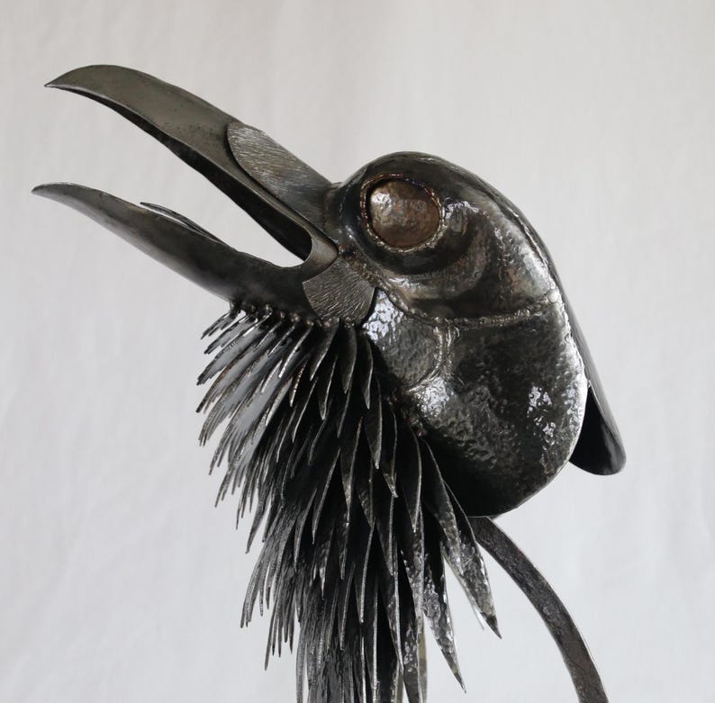 Raven's Head Sculpture - Etsy