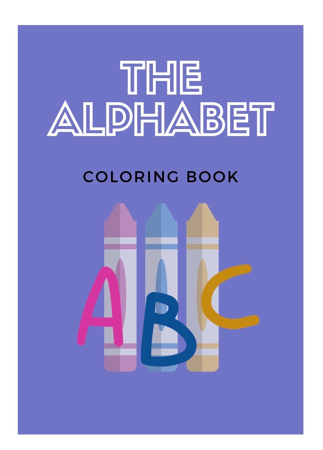 Simple Alphabet Colouring Pages - Etsy