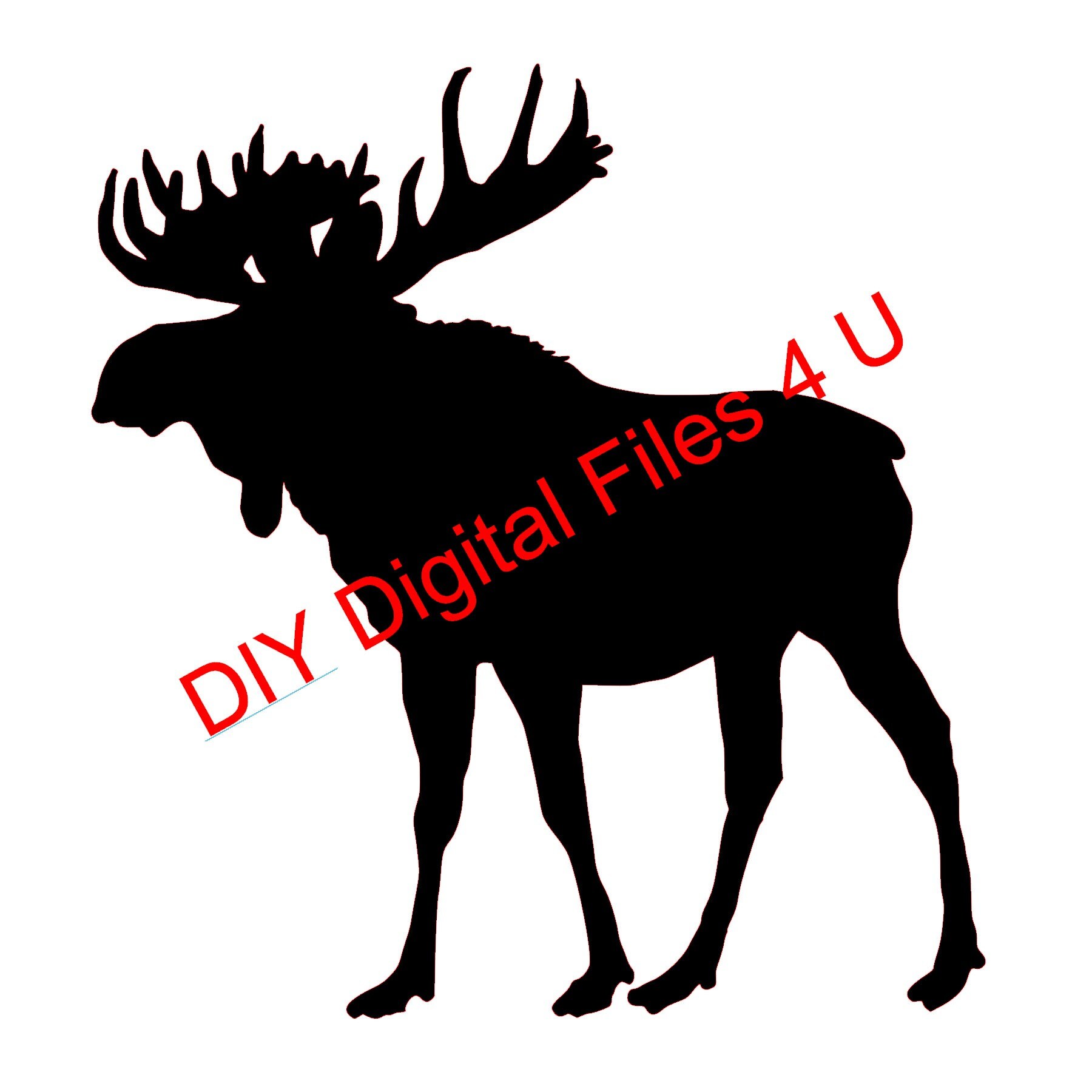 Moose Svg Digital File Cricut Silhouette CNC Router Cut Files SVG X ...