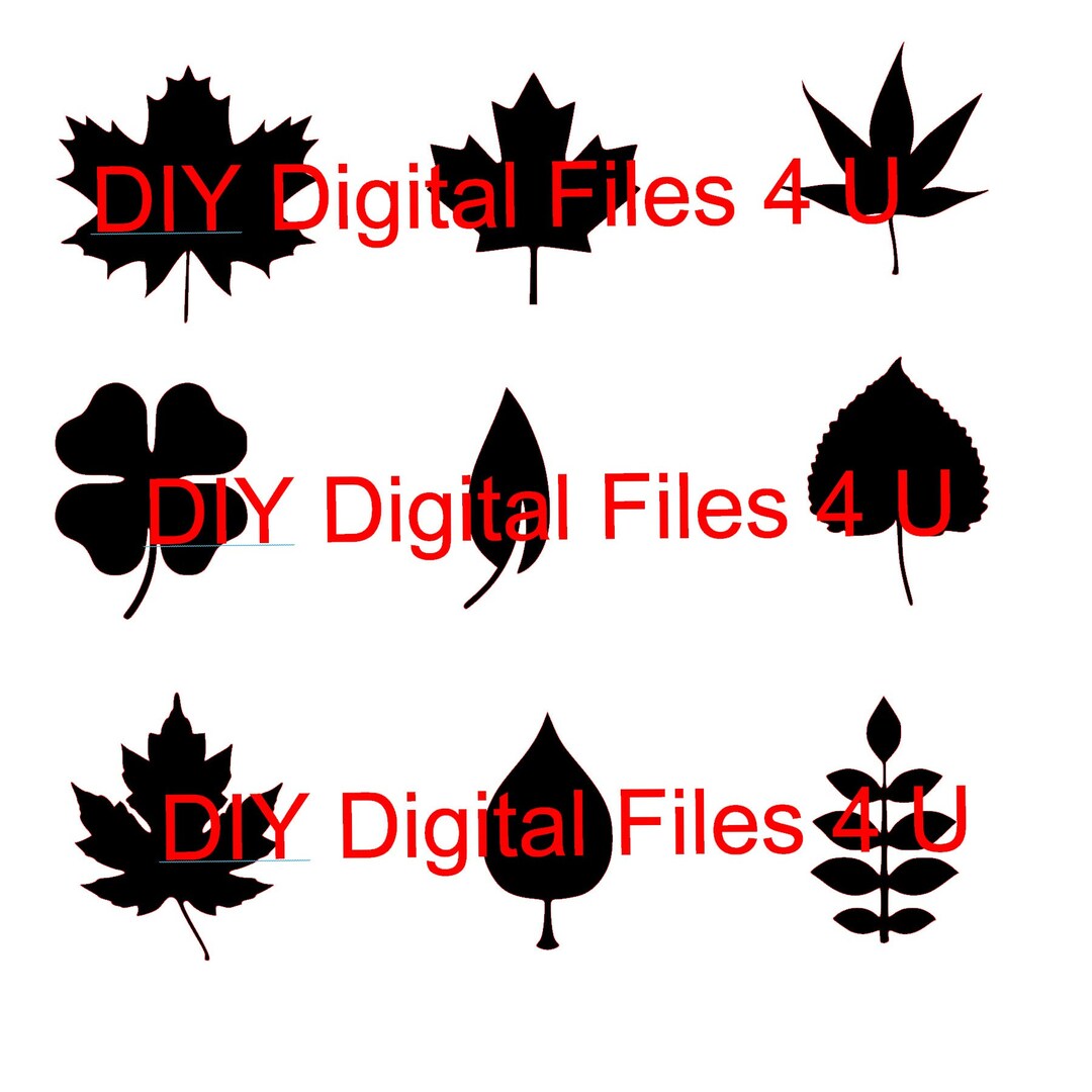 Leafs Tree Leafs Svg Digital File Cricut Silhouette CNC Router CNC File ...