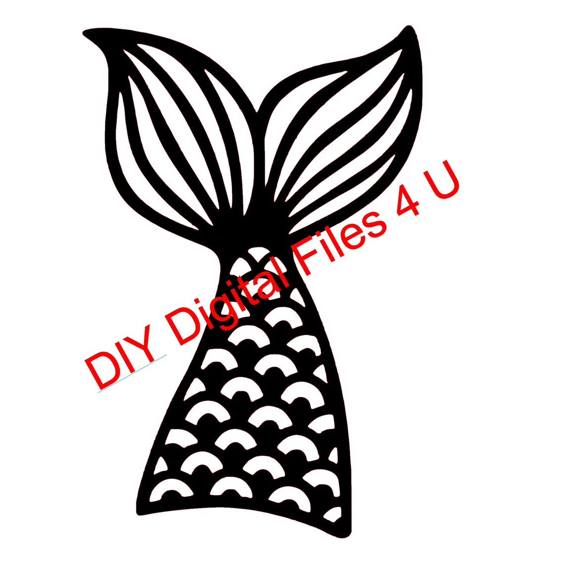 Mermaid Tail Svg Digital File Cricut Silhouette CNC Router CNC File Cut ...