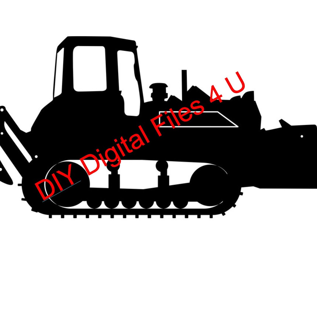 Bulldozer Svg Digital File Cricut Silhouette CNC Router CNC File Cut ...