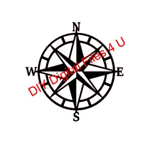 Compass Rose Svg Digital File Cricut Silhouette CNC Router CNC File Cut ...