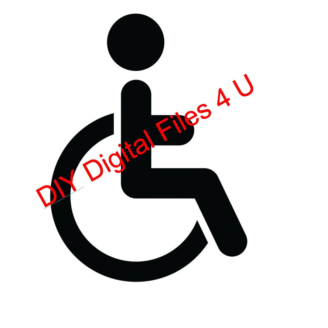 Wheelchair Handicapped Svg Digital File Cricut Silhouette CNC Router ...