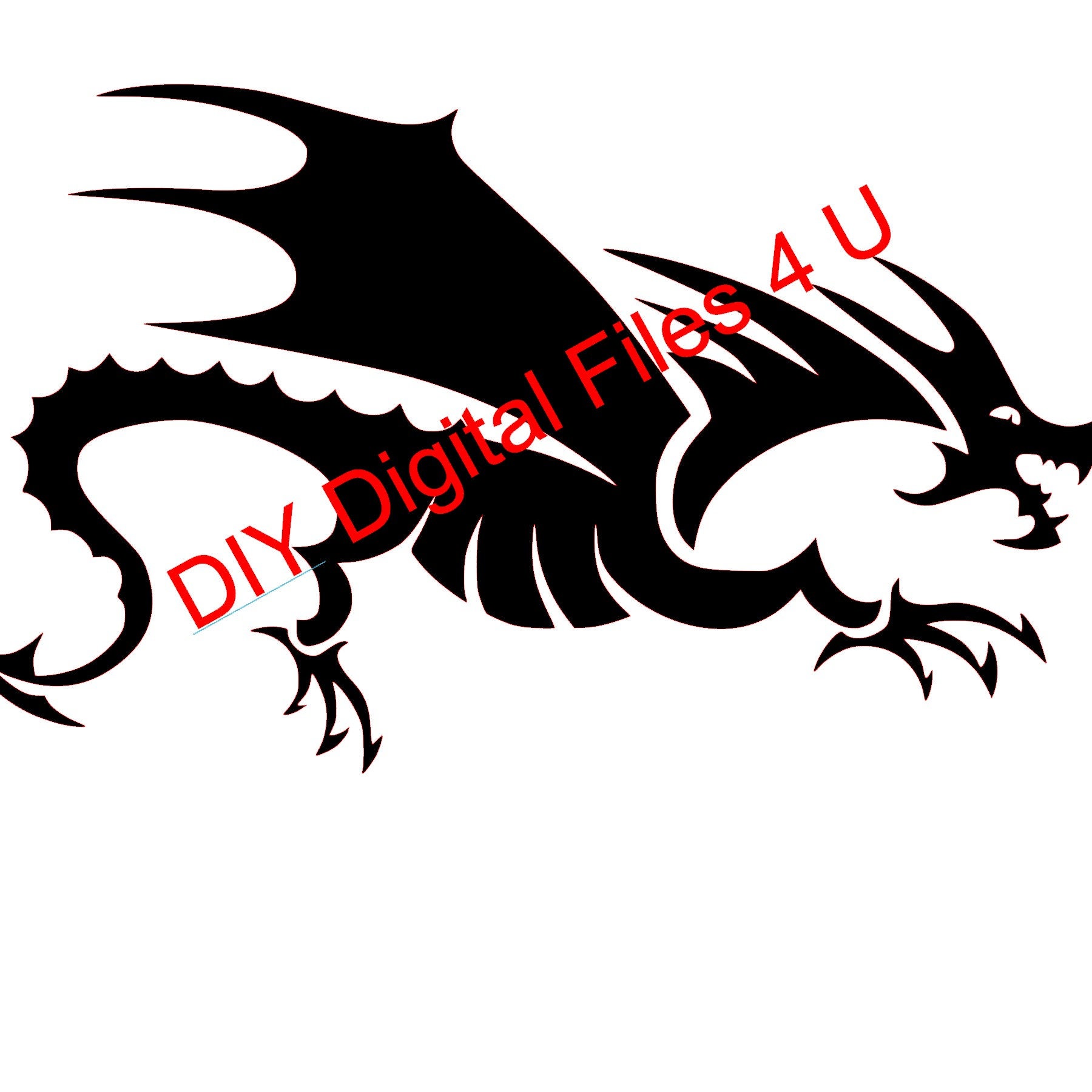 Dragon Fire Breathing Dragon Svg Digital File Cricut Silhouette CNC ...