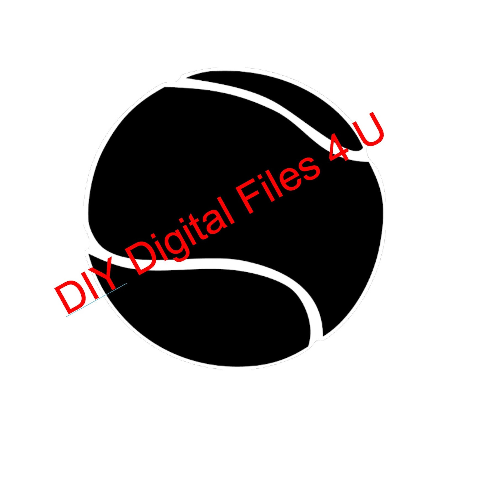 Tennis Ball Svg Digital File Cricut Silhouette CNC Router CNC File Cut ...
